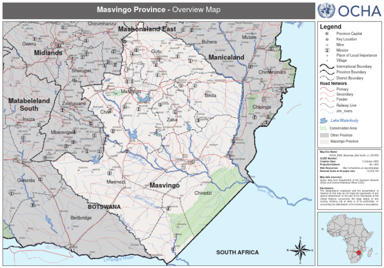 Mashonaland East Districts Map Overview | PDF