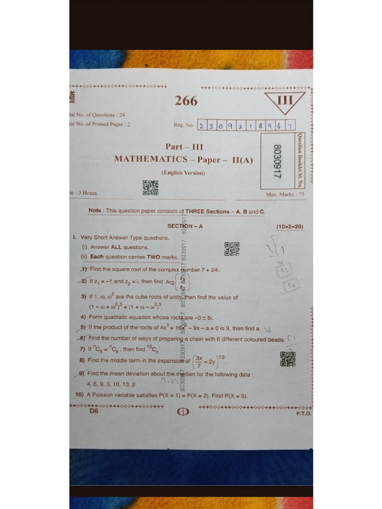 2nd Year Question Papers? | PDF