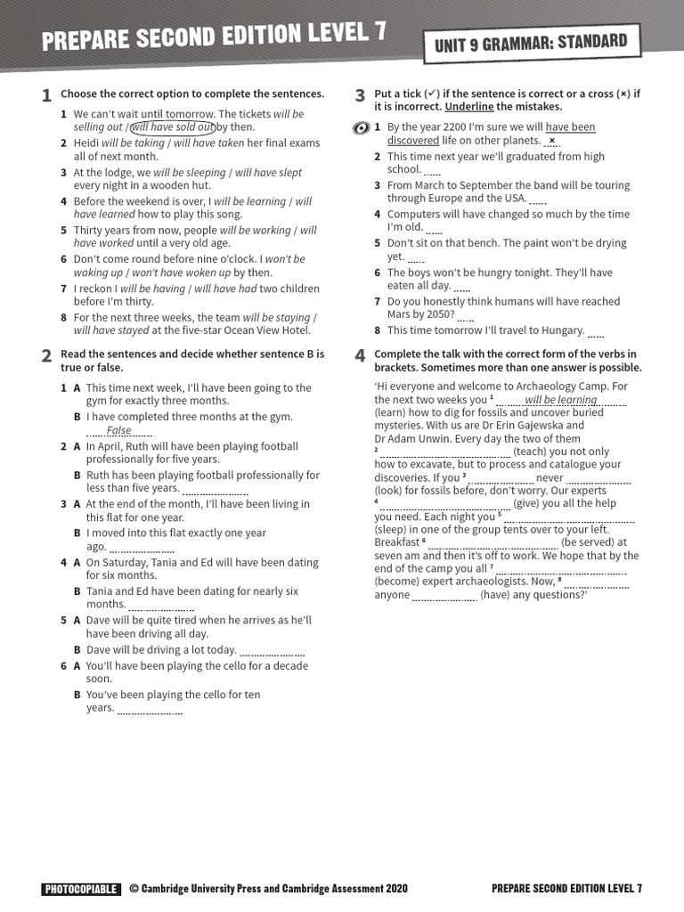 Grammar Exercises for Class 7 | PDF