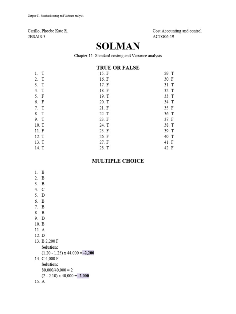 chapter 11_SOLMAN_Carillo | PDF | Production And Manufacturing | Accounting