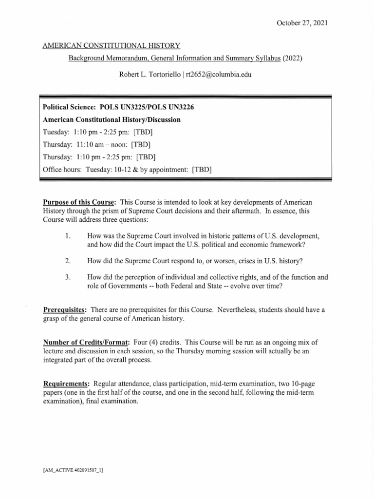 POLS UN3225 Syllabus Spring 2022 | PDF