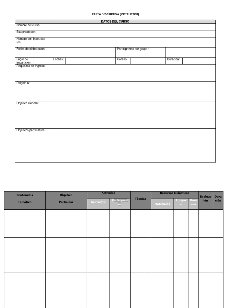 Carta Descriptiva EC0217 | PDF