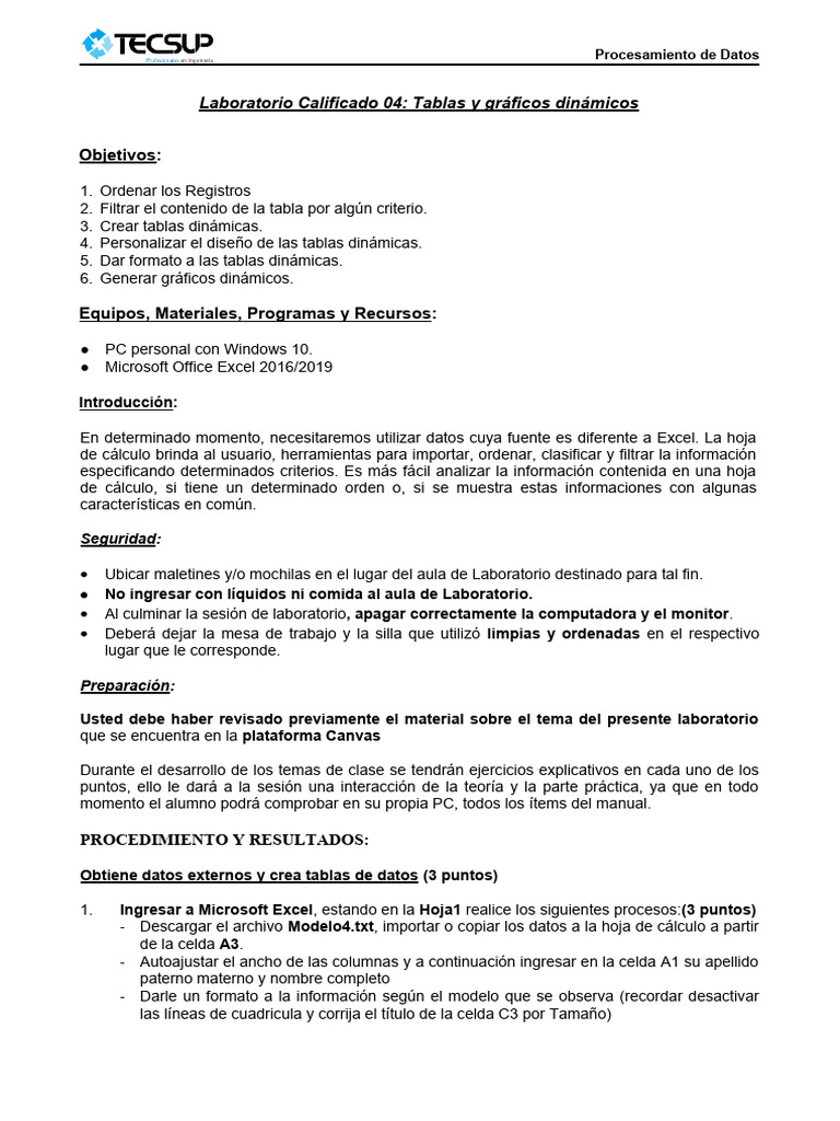 Lab04 Tablas y Gráficos Dinámicos-Frank Saenz | PDF | Laboratorios ...