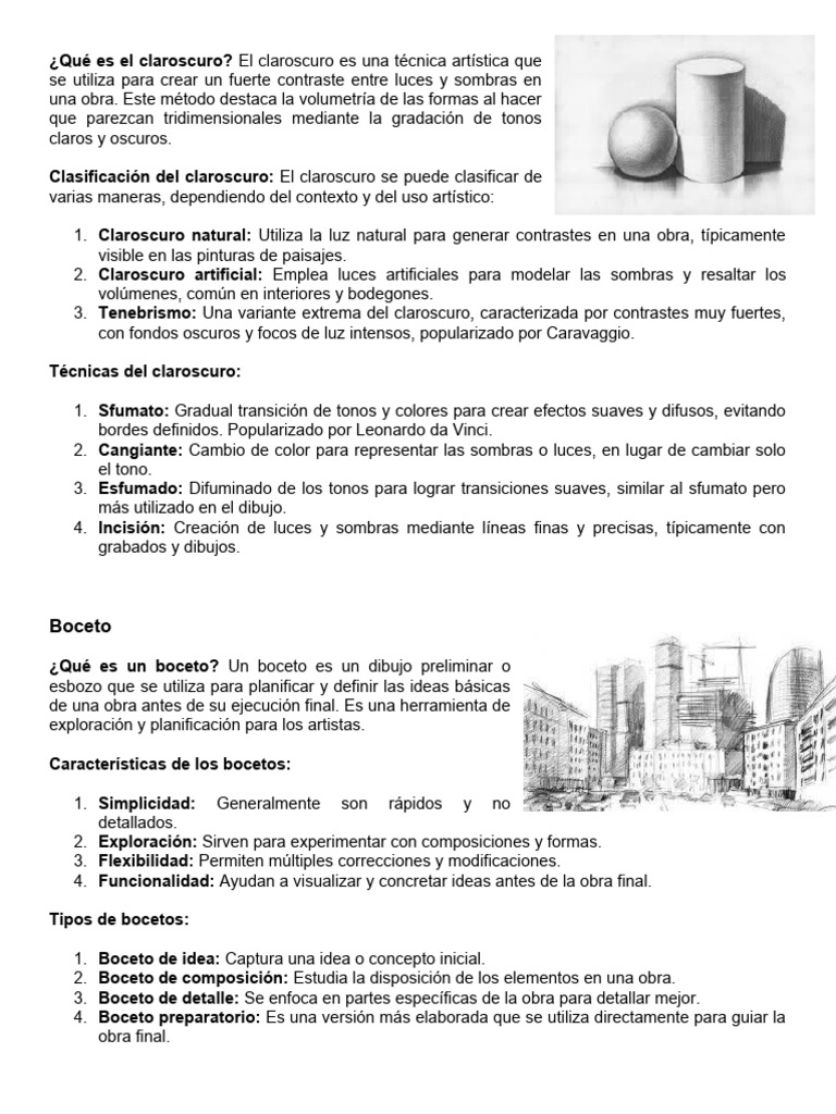Qué Es El Claroscuro | Descargar gratis PDF | Dibujo | Ritmo