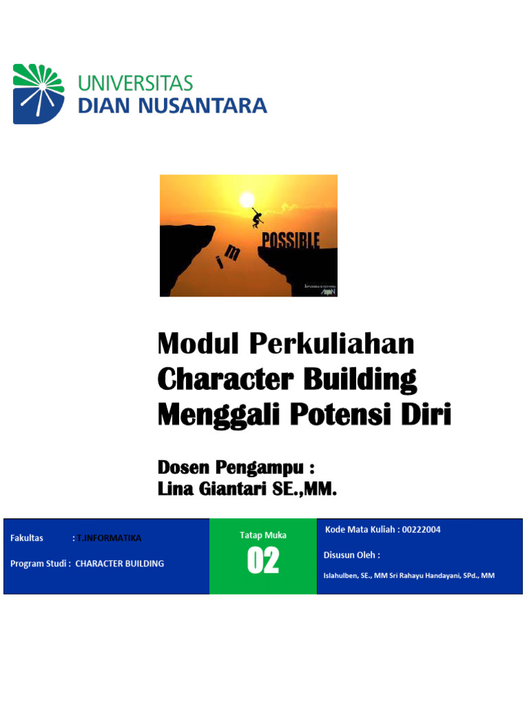 Modul CB 2 - Menggali Potensi Diri-2024-NS | PDF | Karier & Perkembangan | Pengembangan Diri