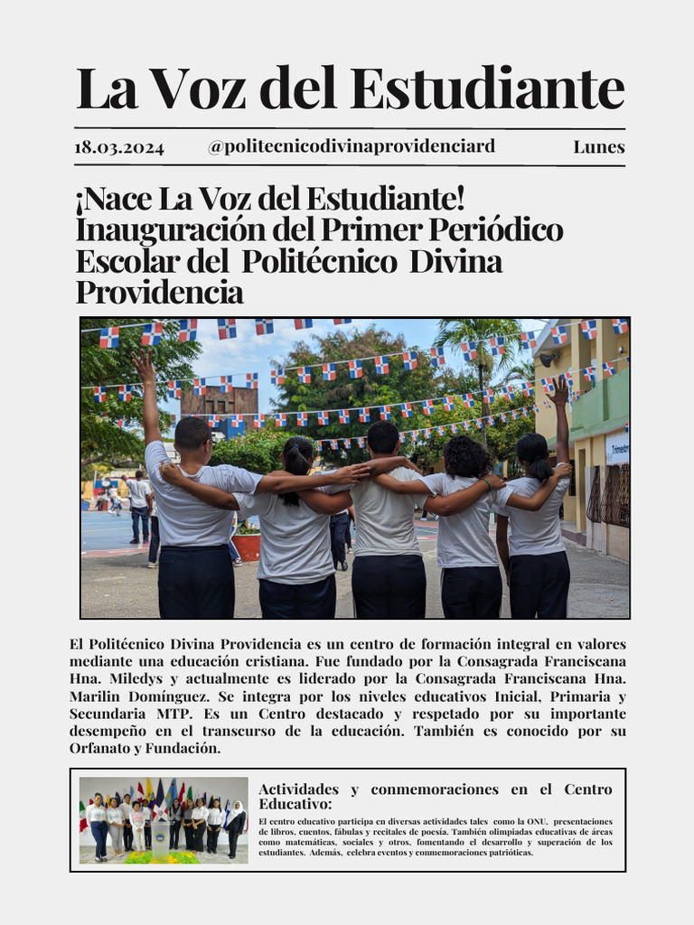 PERIÓDICO La Voz Del Estudiante (1) | PDF | La dependencia de ...