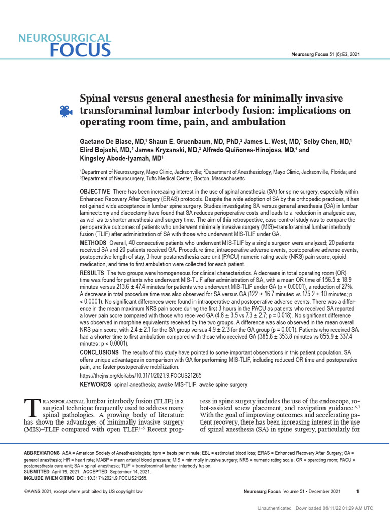 Focus | PDF | Surgery | Neurosurgery