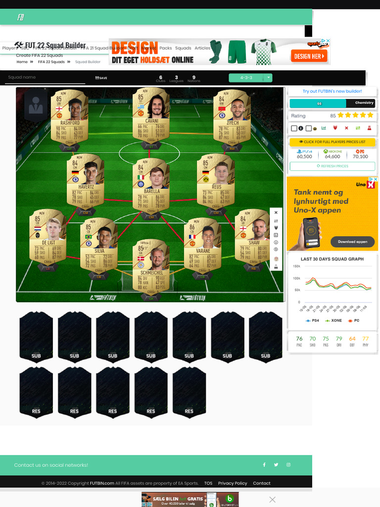 FIFA 22 Squad Builder FUTBIN | PDF