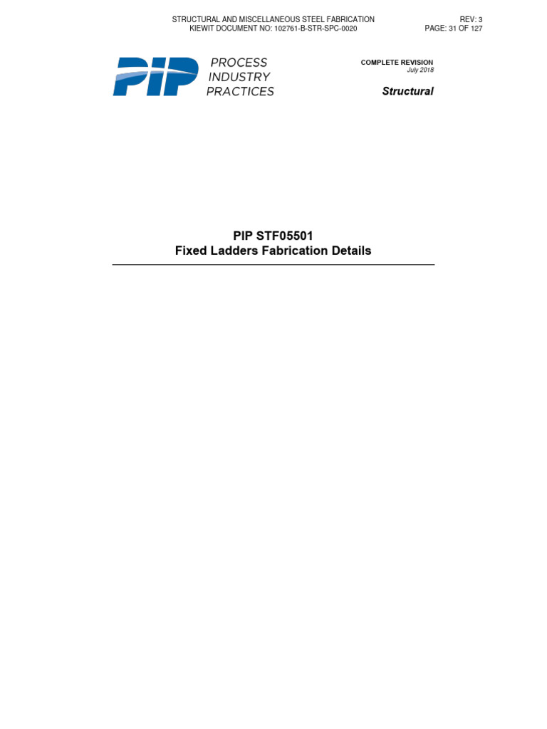 PIP STF05501 LADDERS JULY 2018 | PDF | Specification (Technical ...