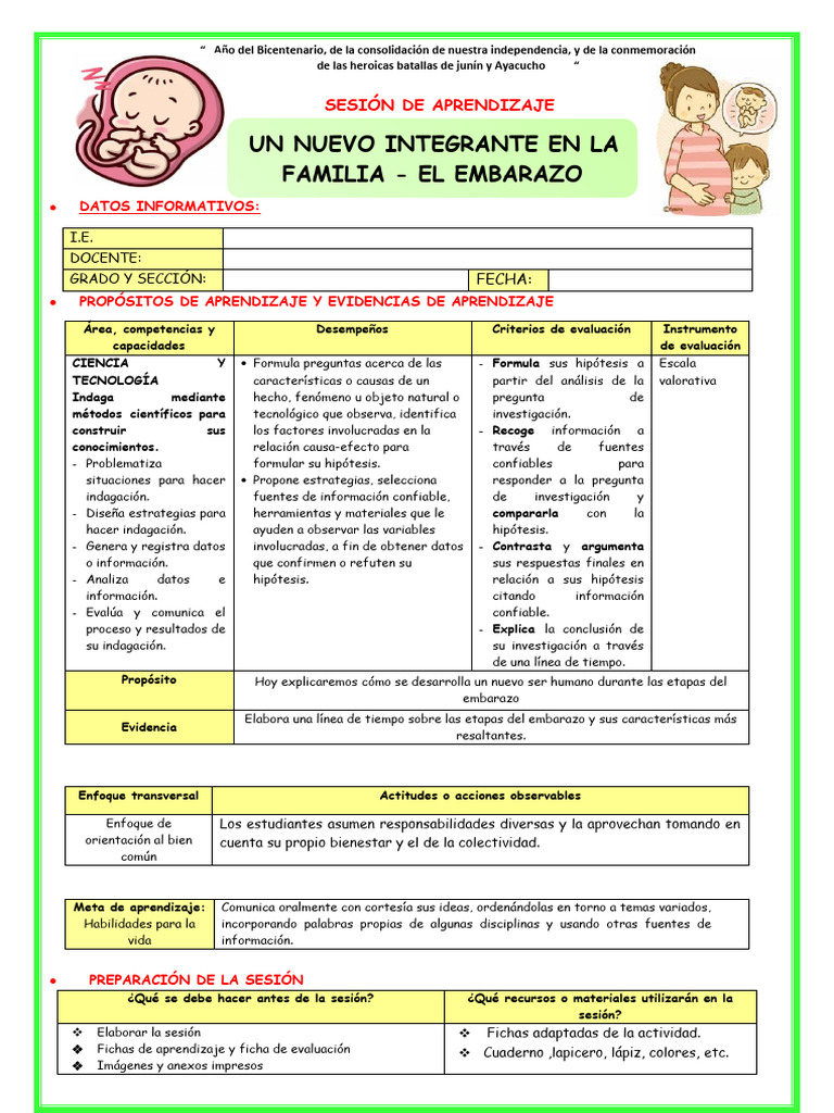 22 - 05 Ses-Cyt-Un Nuevo Integrante en La Familia El Embarazo | Descargar gratis PDF | Embrión ...