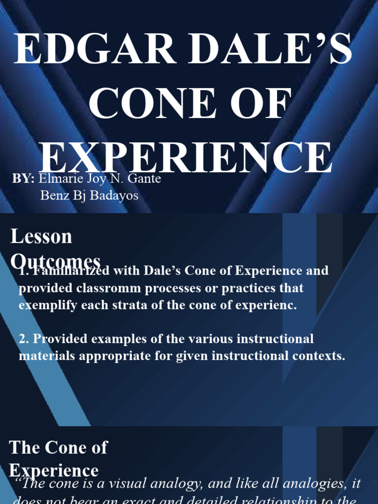 Cone of Experience | PDF | Experience | Learning