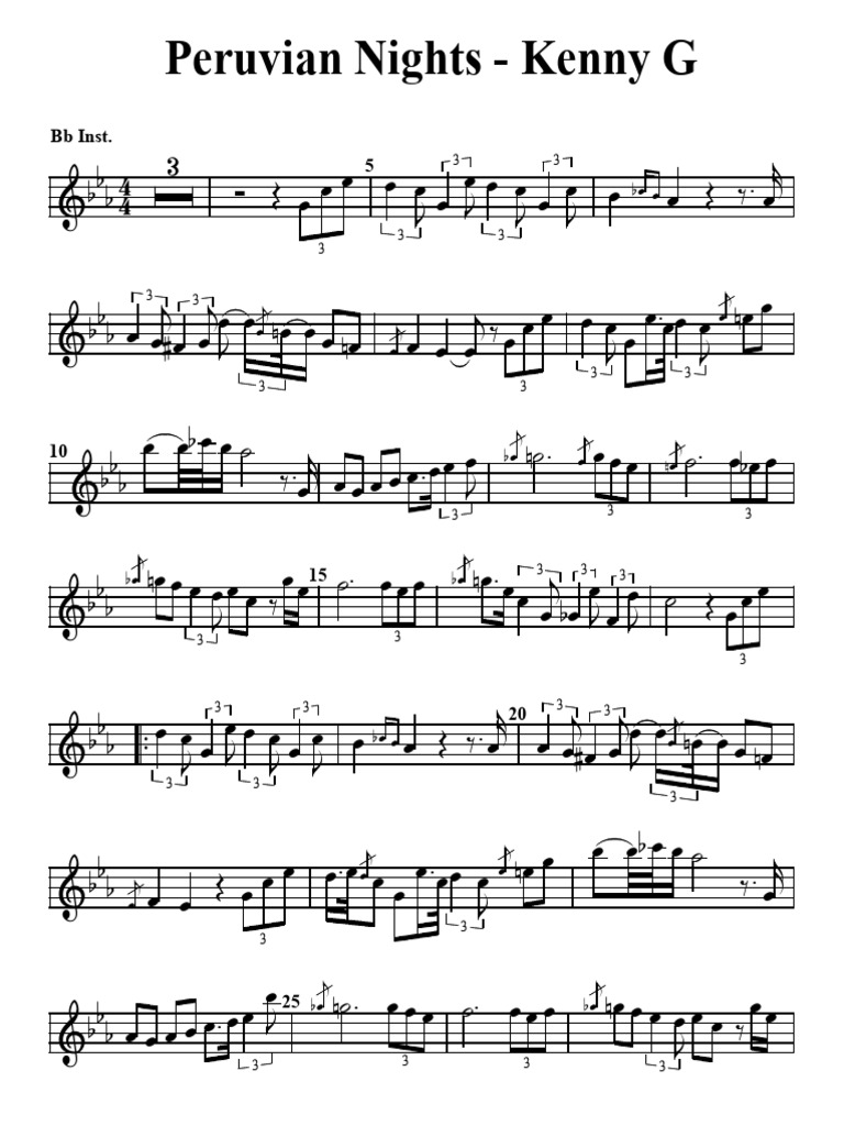 00 - Peruvian Nights - Kenny G SOPRANO BB | PDF