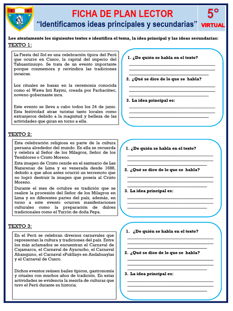 Ficha Plan Lector 25-08 | PDF