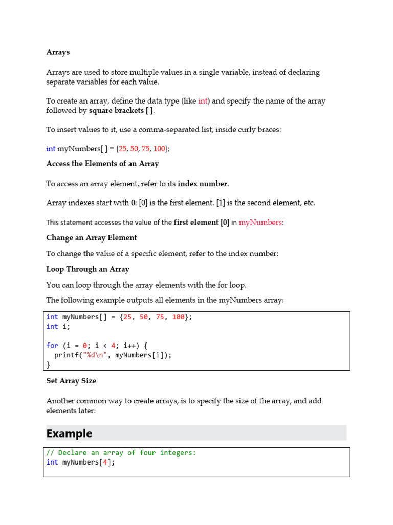 Arrays | PDF | String (Computer Science) | Software Engineering Arrays | PDF | String (Computer Science) | Software Engineering