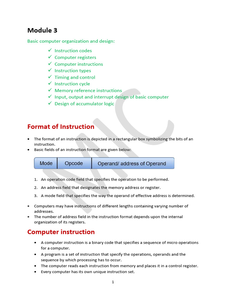 Module 3 Coa | PDF | Central Processing Unit | Bit