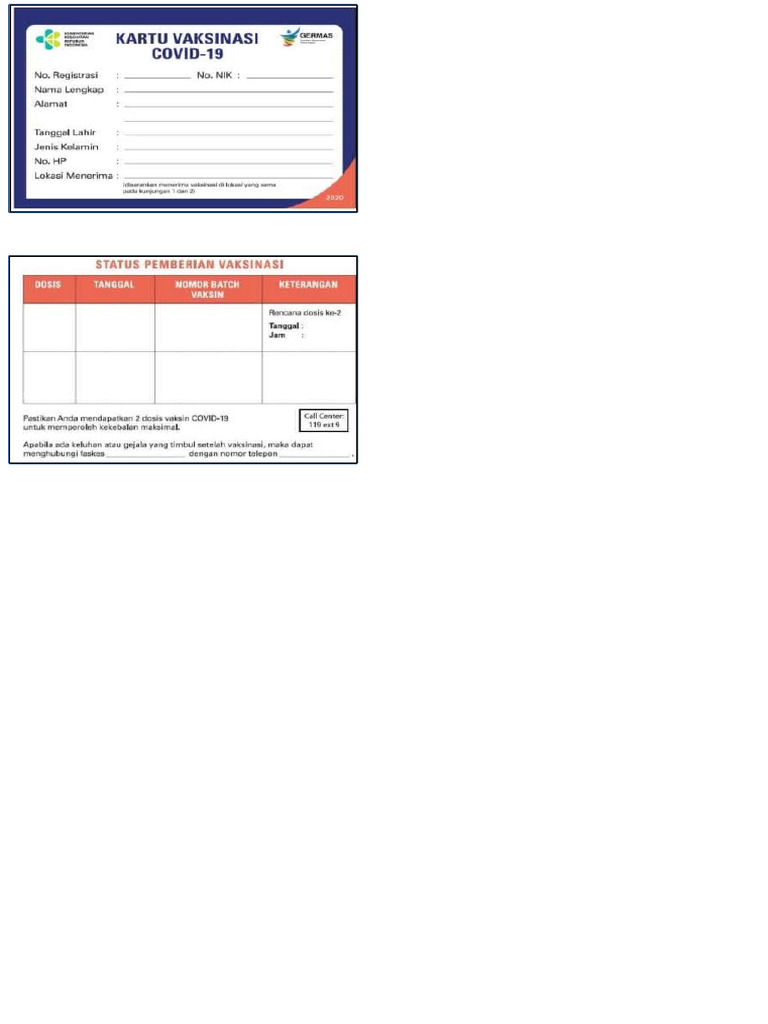 Berkas Kartu Kendali Dan Screening | PDF