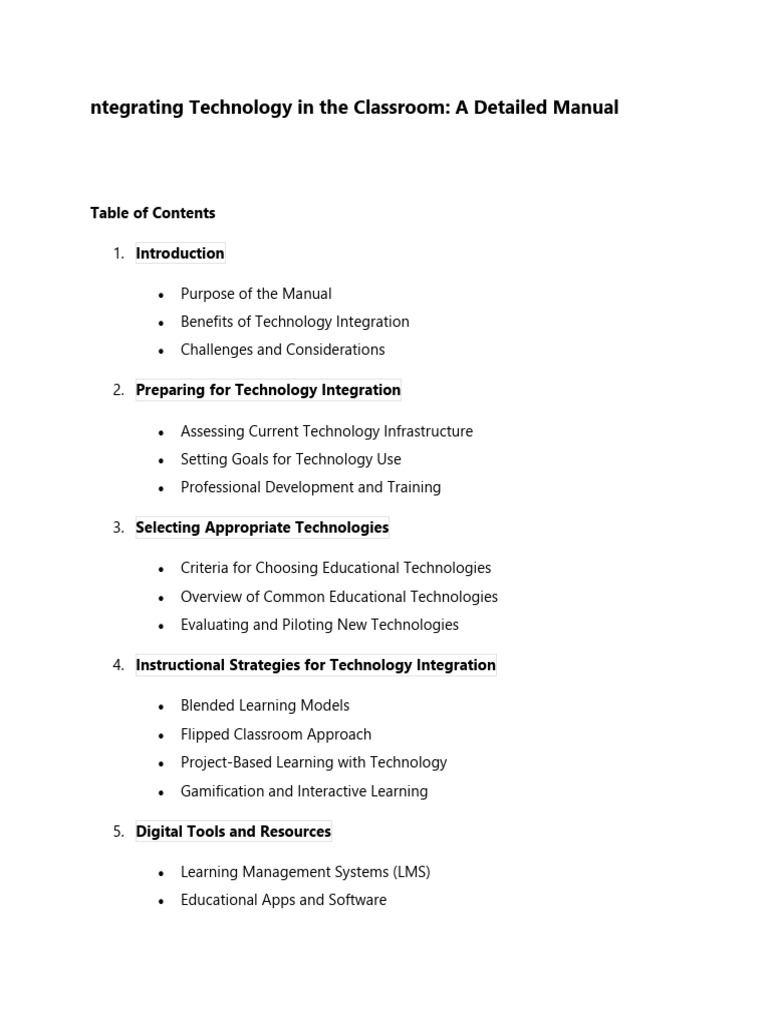Integrating Technology in The Classroom | PDF | Educational Technology ...