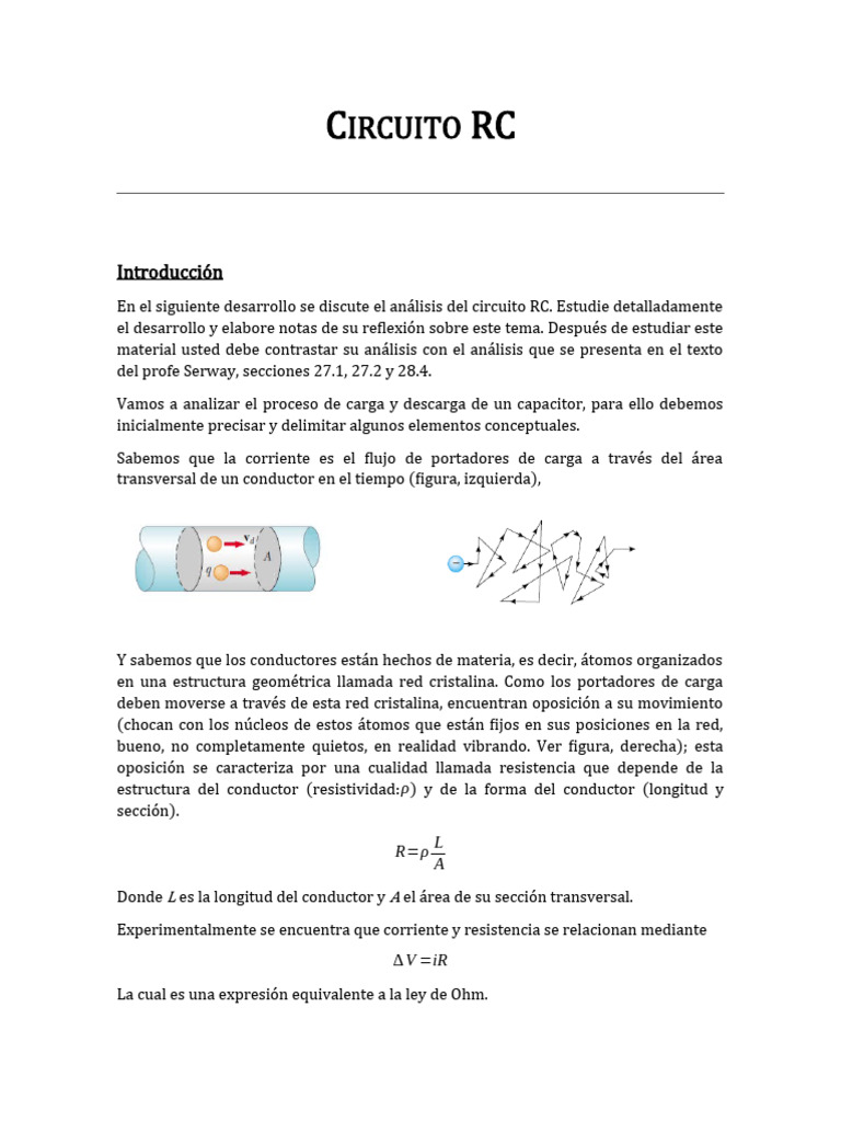 Circuito RC | PDF | Red eléctrica | Condensador