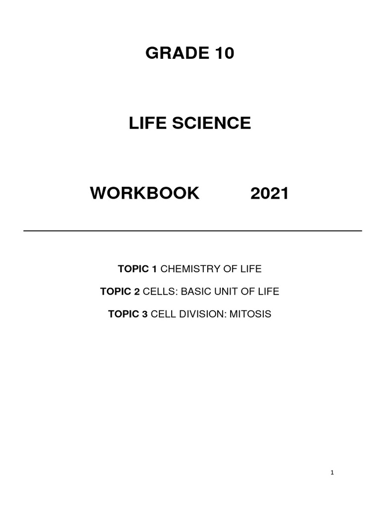 Grade 10 Life Science: Chemistry & Cells | PDF | Mitosis | Endoplasmic ...