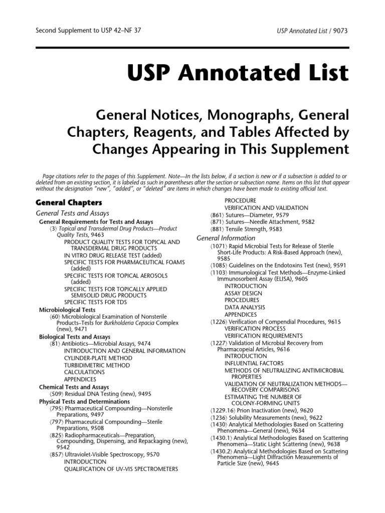 USP42-NF37 2S Annotated | PDF | Elisa | Scattering