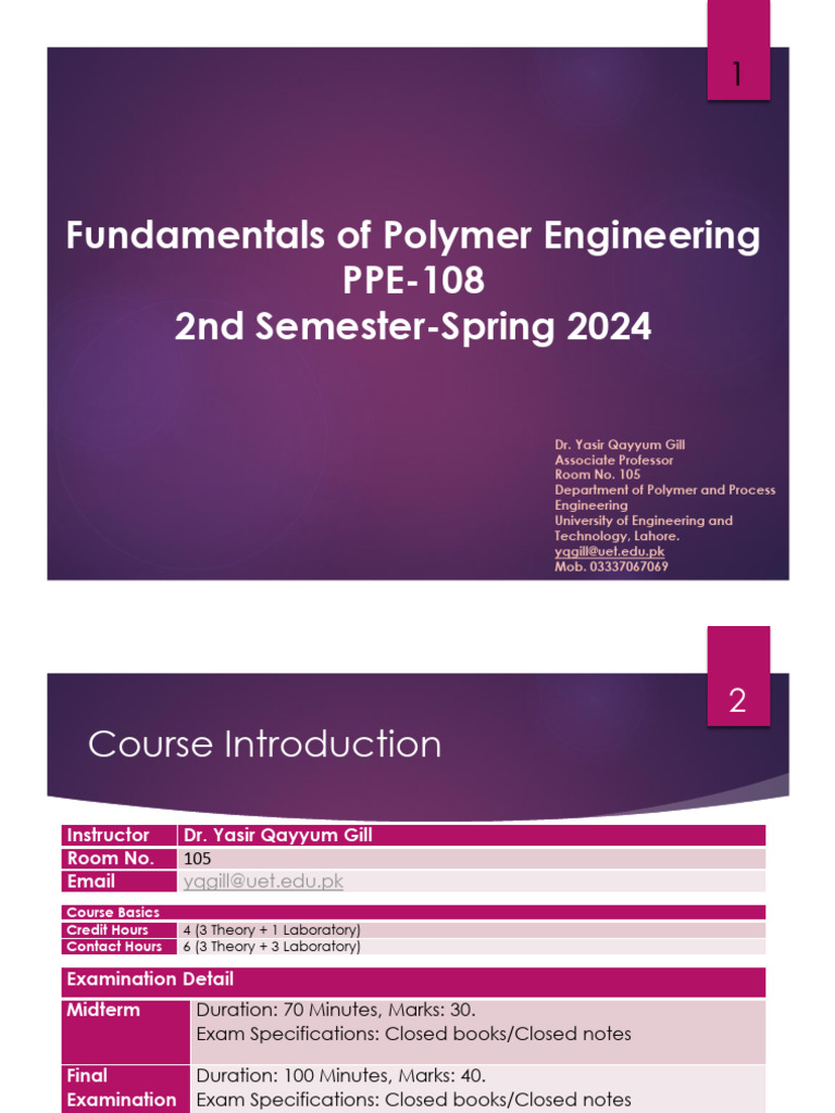 Lecture1 Introduction | PDF | Polymers | Viscoelasticity