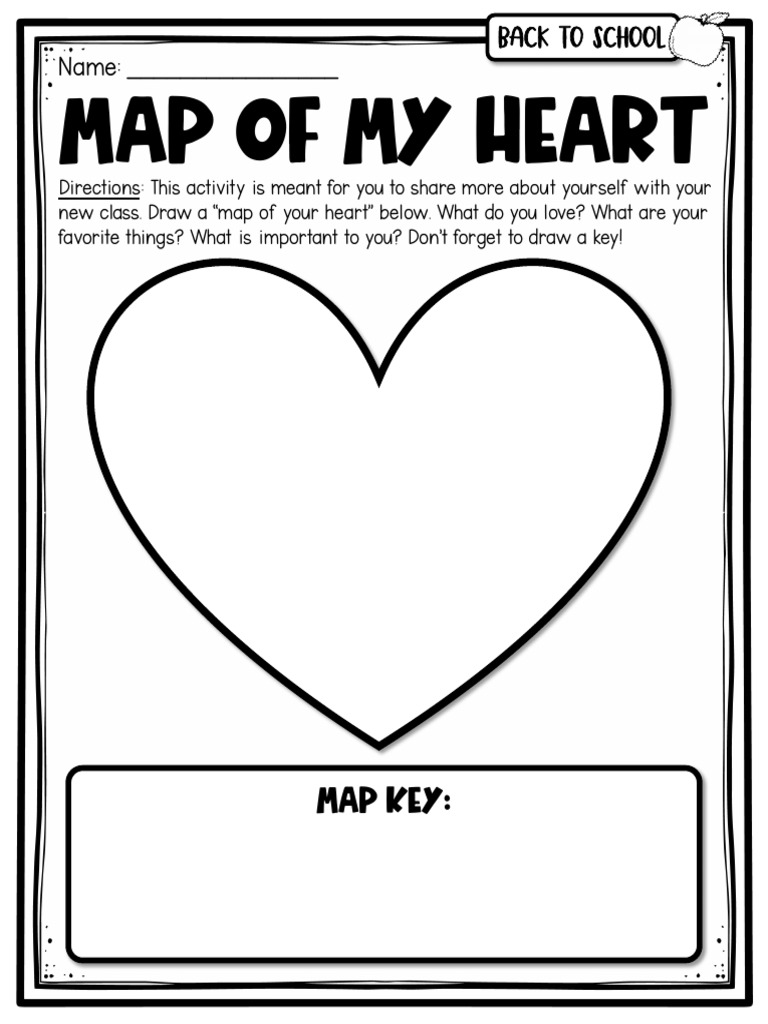 Back to School Heart Map Activity | PDF | Home & Garden