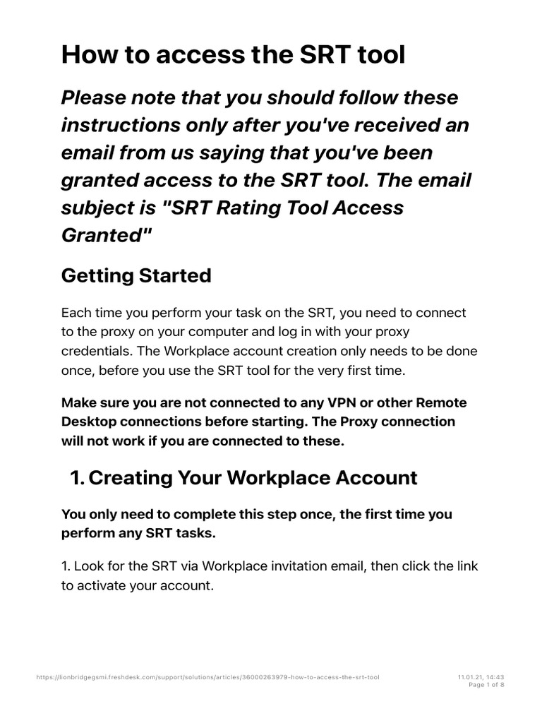 How To Access The SRT Tool: Lionbridge SME Portal | PDF | Email Spam ...