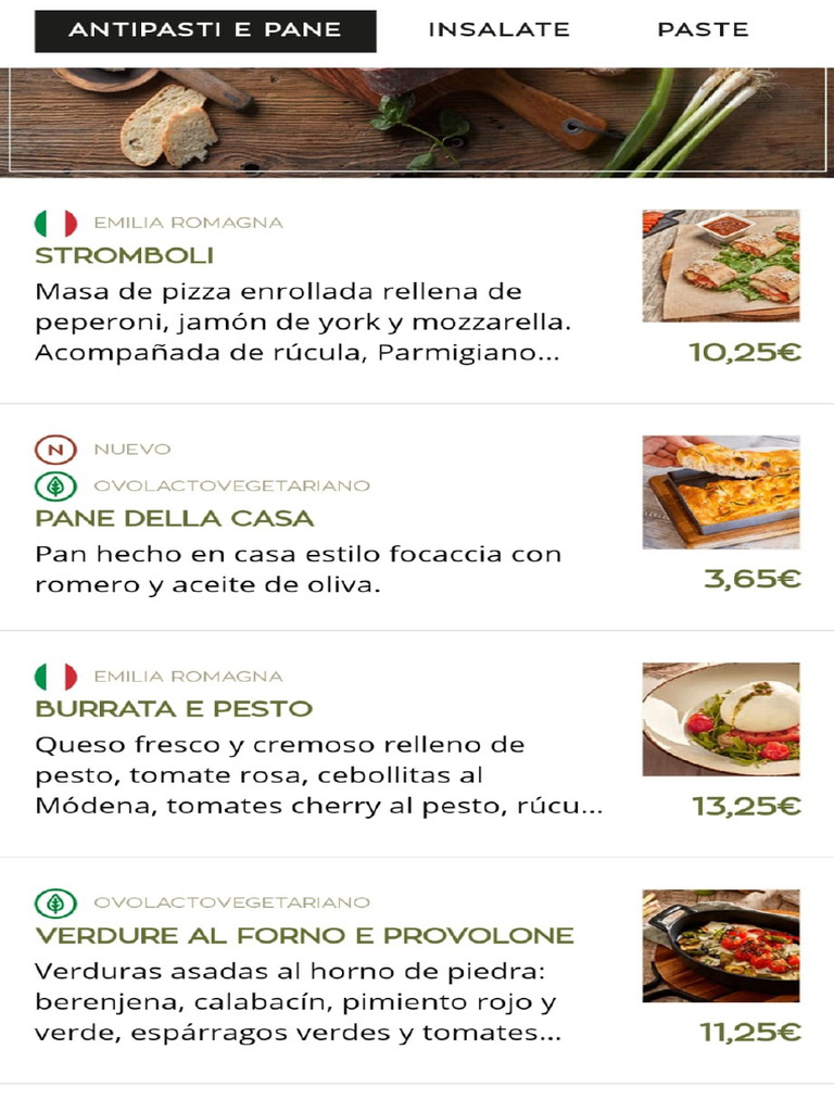 Menu Ginos Precio | PDF
