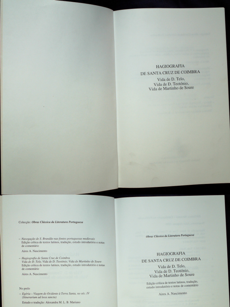 Hagiografia de Santa Cruz de Coimbra | PDF