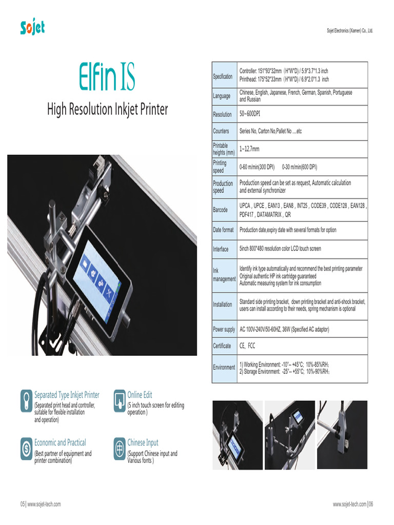 Elfin IS 1 | PDF | Printer (Computing) | Graphic Design