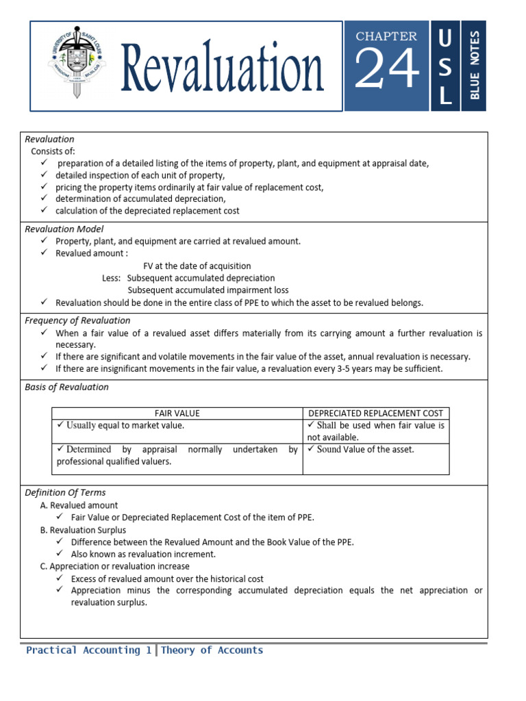 Revaluation | PDF | Depreciation | Fair Value