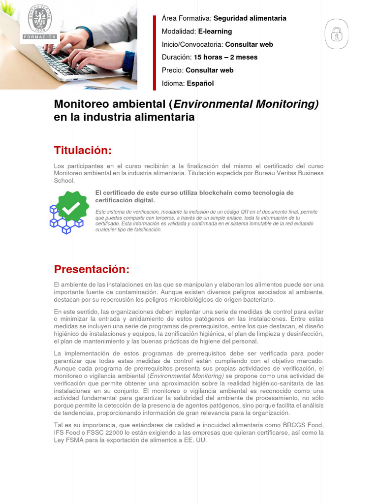 Berau Veritas Monitoreo Ambiental | PDF | Seguridad alimenticia | Industria de alimentos