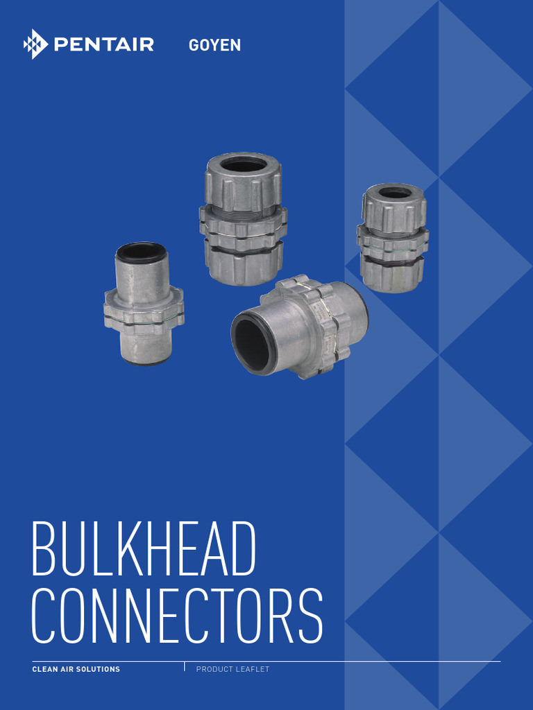 Pentair Goyen Bulkhead Connectors | PDF | Pipe (Fluid Conveyance) | Building Materials