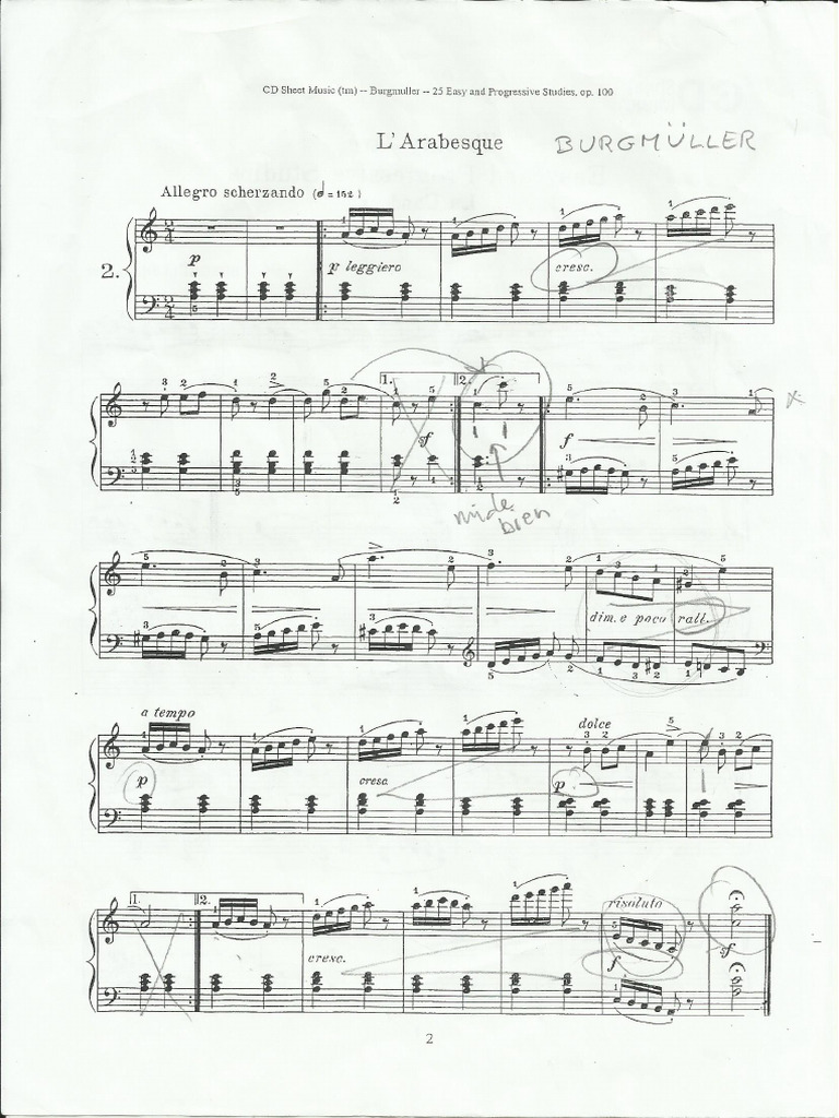 Partitura L' Arabesque (Piano) | PDF
