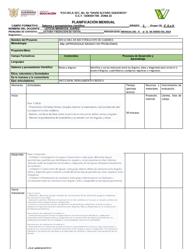 Bitácora de Recuperación Escolar | PDF | Cognición | Modificación de comportamiento