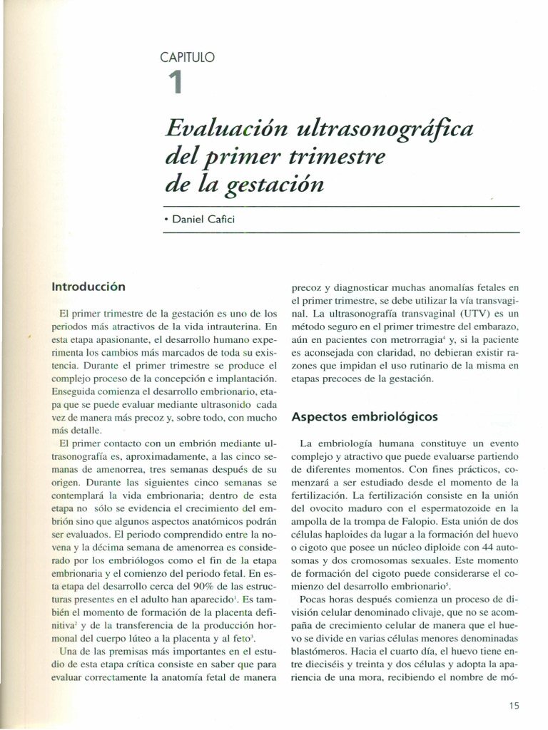 Cap 1 Evaluac Us 1er Trimestre Gestac | PDF