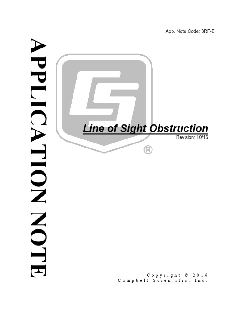 Line of Sight Obstruction | PDF | Diffraction | Antenna (Radio)
