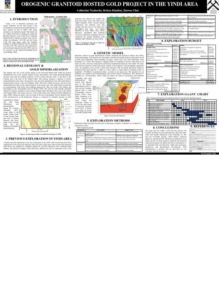 Granitoid Hosted Gold Exploration Model, WA | PDF | Geology | Earth ...