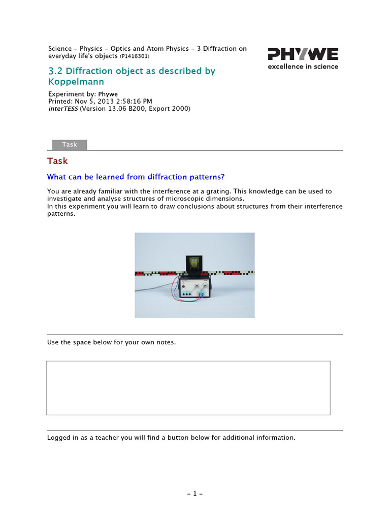3.2 Diffraction Object As Described by Koppelmann: What Can Be Learned From Diffraction Patterns ...