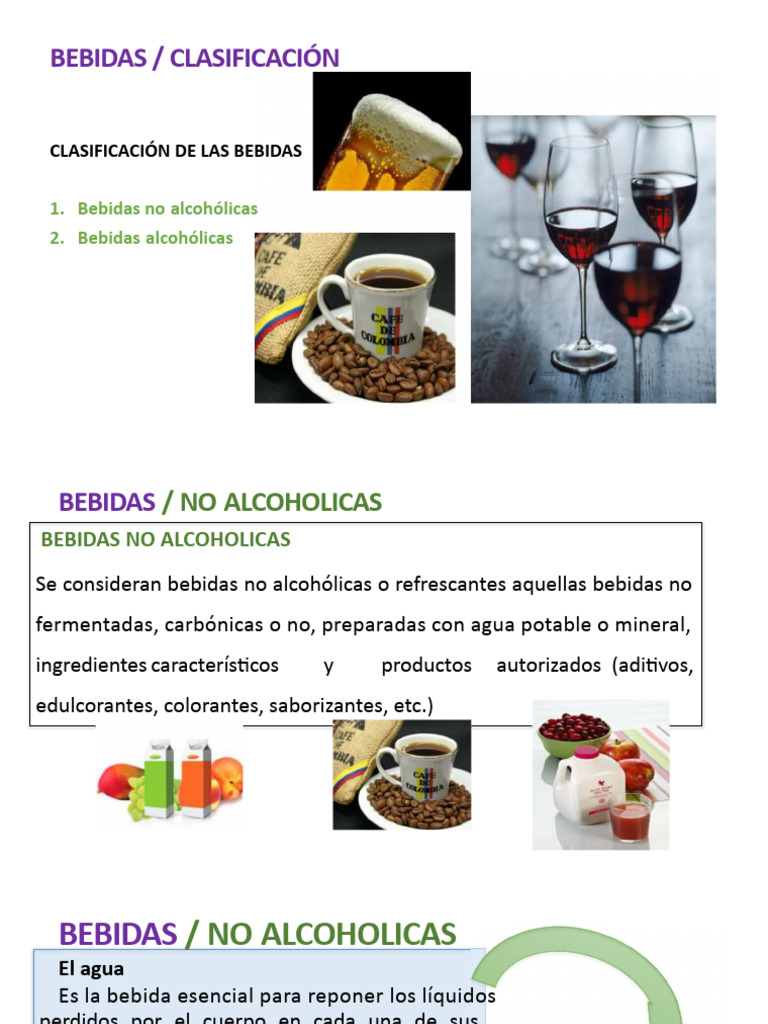 Clasificación Bebidas Pdf Bebida Bebidas Alcohólicas