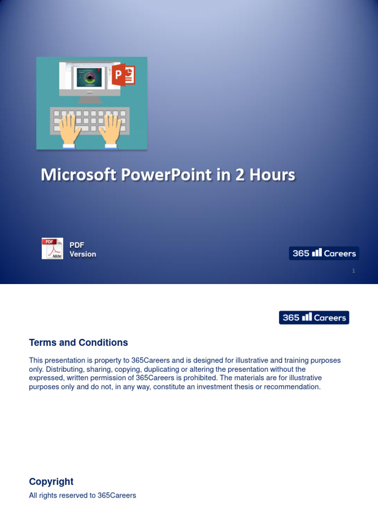 Microsoft Power Point in 1 Hour | PDF | Keyboard Shortcut | Microsoft Power Point