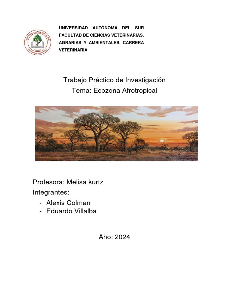 Investigacion Sobre La Ecozona Afrotropical Original 1 | PDF | Mangle ...