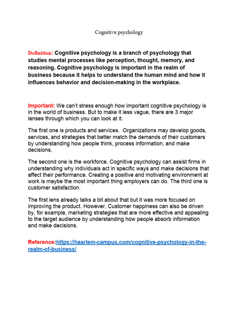 Cognitive Psychology | PDF | Psychology | Cognitive Psychology