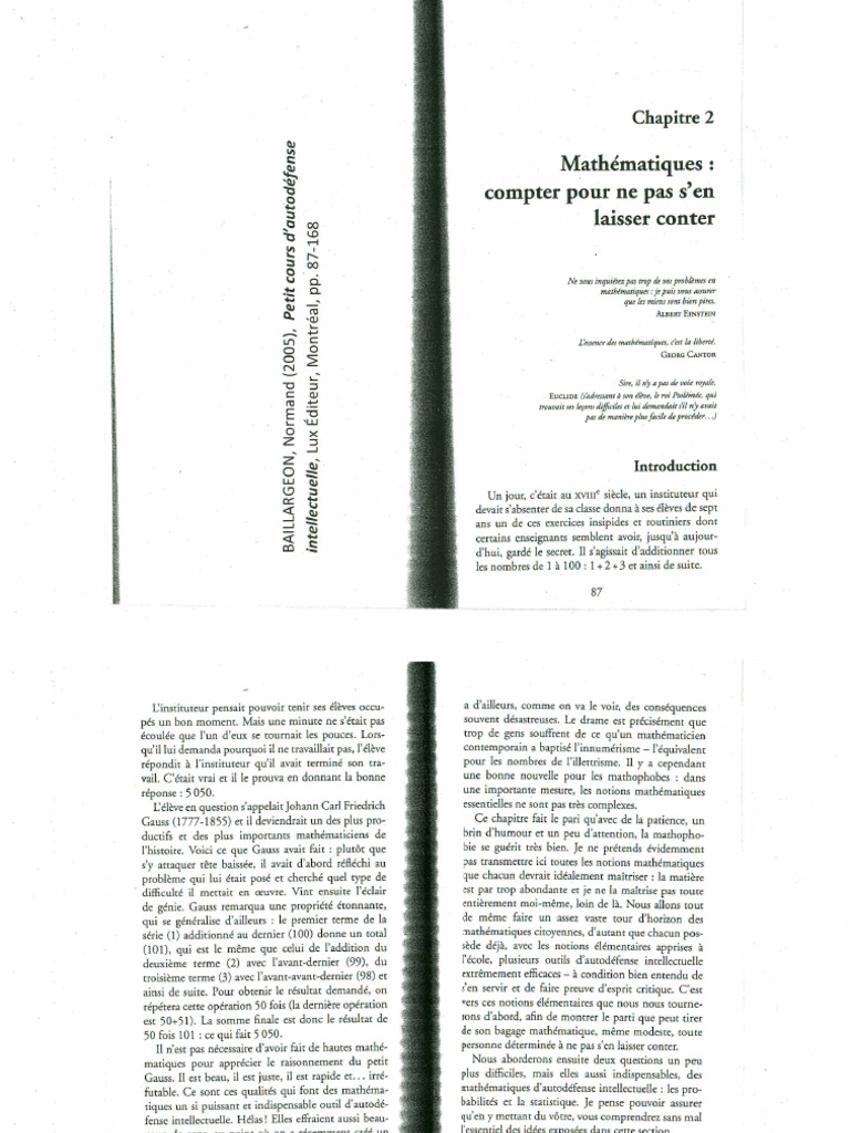 Petit Cours D'autodéfense Normand Baillargeon | PDF