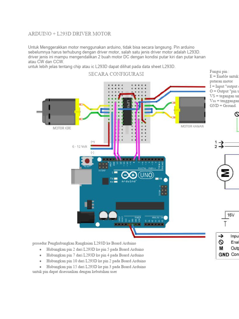 Rangkaian 2 Motor DC Arduino | PDF