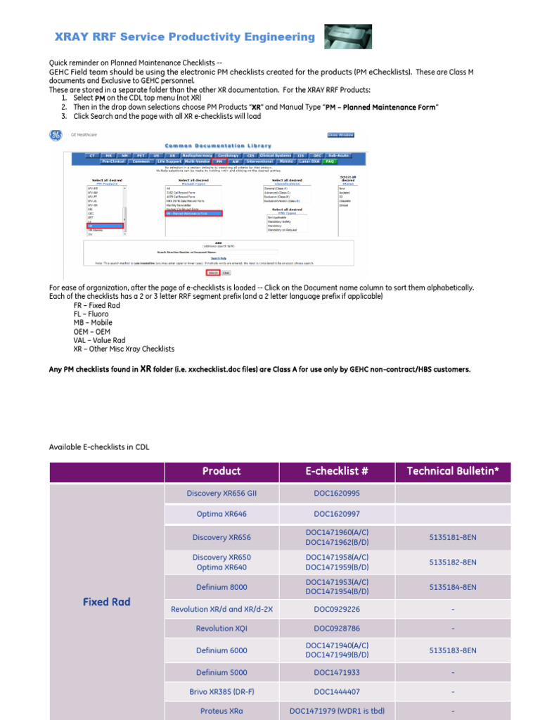 XRAY RRF PM Echecklists | PDF | Software | Computing