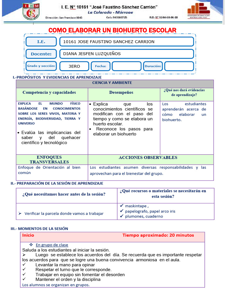 C.Y.T.22 MIERCOLES Como-Elaborar-Un-Biohuerto-Escolar | PDF ...