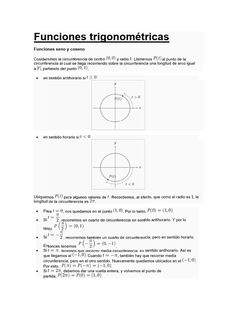 Funciones Trigonometricas | PDF | Métodos y materiales de enseñanza