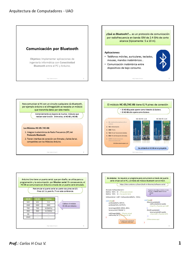 Arduino Bluetooth | PDF | Bluetooth | Hardware de la computadora