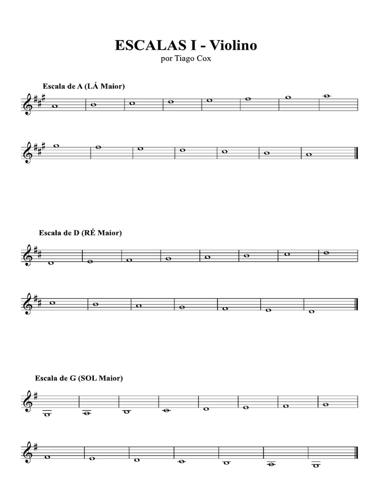 Escalas I Violino | PDF